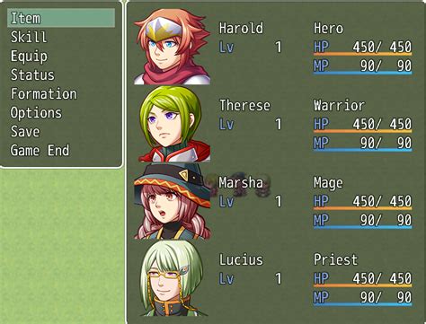 Editing Alternate Menu Screen RPG Maker Forums