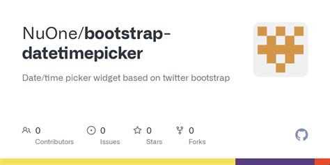 Github Nuonebootstrap Datetimepicker Datetime Picker Widget Based On Twitter Bootstrap