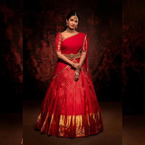 10 Wedding Day Pattu Half Saree Designs For South Indian Brides Artofit