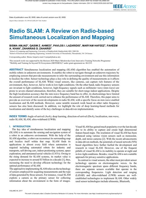 pdf radio slam a review on radio based simultaneous localization and
