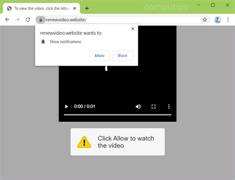 how to remove renewvideo website computips