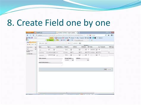 Step By Step How To Create Database With Phpmyadmin Ppt