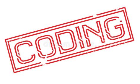 Coding Rubber Stamp Stock Vector Illustration Of Internet 89386297