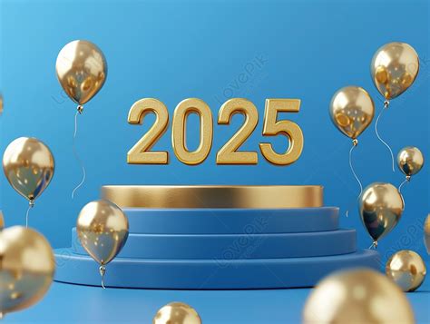 20253d 연단 배경으로 금 글자 렌더링 Png 일러스트 무료 다운로드 Lovepik