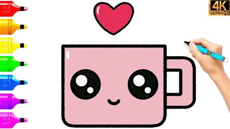 아주 쉽게 컵 그리는 방법 귀여운 컵 그리기 쉬운 그림 Youtube