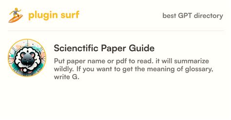 Scienctific Paper Guide Gpt Information Latest Updates And Reviews