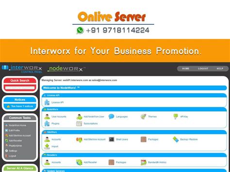 Interworx For Your Business Promotion Onlive Server