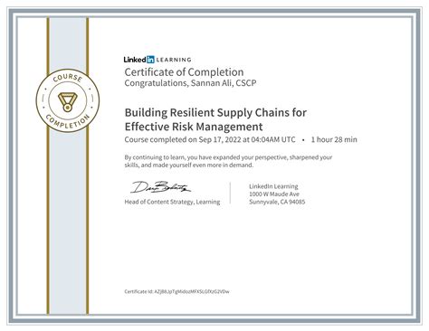 Sannan Ali Cscp On Linkedin Certificate Of Completion 15 Comments