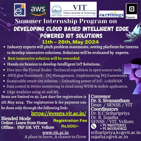 5 Days Summer Internship Program On Developing Cloud Based Intelligent Edge Powered Iot