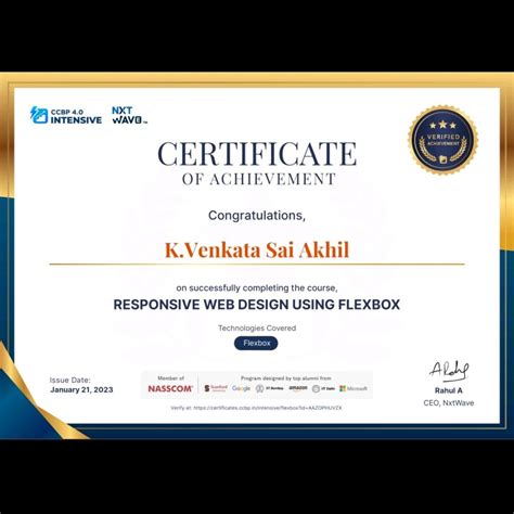 Ccbp Nxtwave Frontenddevelopment Cssflexbox Venkata Sai Akhil