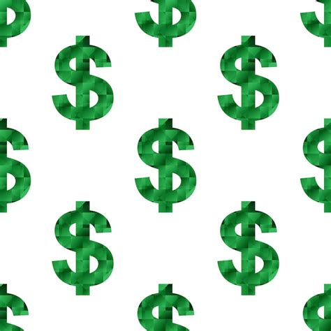 Premium Vector Dollar Vector Seamless Pattern Faceted Crystal Usd