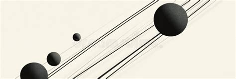 Black Diagonal Lines Intersect Circles Of Various Sizes Against A Light Background Creating A