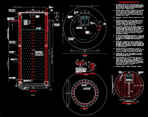 سایر موضوعات و نقشه ها نقشه های اتوکد طرح اجرایی منبع عمودی آب آشامیدنی