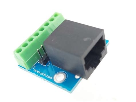 Rj45 8 To Screw Terminal Pin Header Horizontal Plugging Fares Pcb