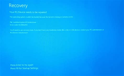 The Operating System Couldnt Be Loaded Kernel Missing Or Contains Errors Gadgetmates