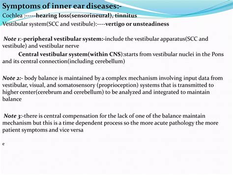 Diseases Of The Inner Ear Pptx