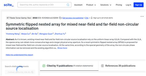 Symmetric Flipped Nested Array For Mixed Near‐field And Far‐field Non