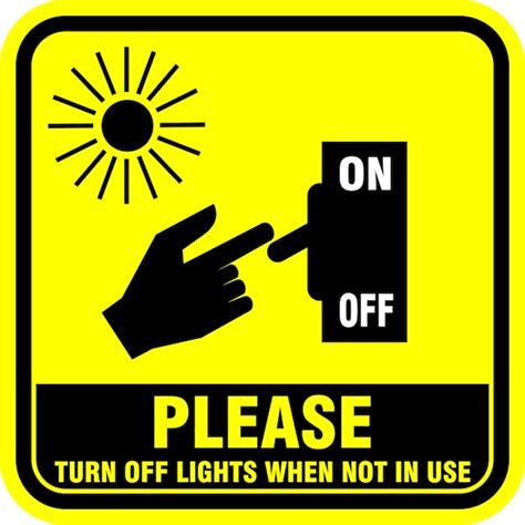 Premium Vector Please Turn Off Lights When Not In Use Sticker Vector
