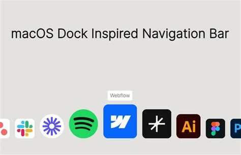 Macos Dock Inspired Navigation Bar In Pure Css Css Script