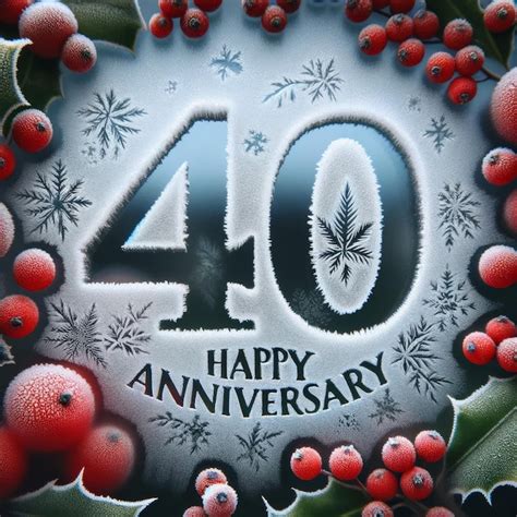 Premium Photo Ruby Anniversary Frosty Celebration Frame