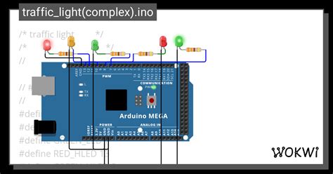 Traffic Light Complex Wokwi ESP32 STM32 Arduino Simulator