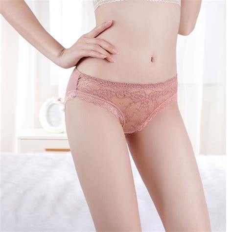 Lot 6 Sexy Women Bikini Panties Brief Floral Lace Cotton Underwear Us