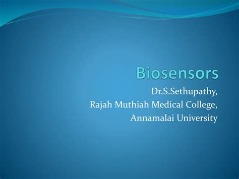 Nanobiosensors Pptx Chemistry Science