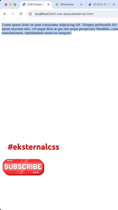 Eksternal Css Tutorial Coding Webdev Css Csstutorial Html
