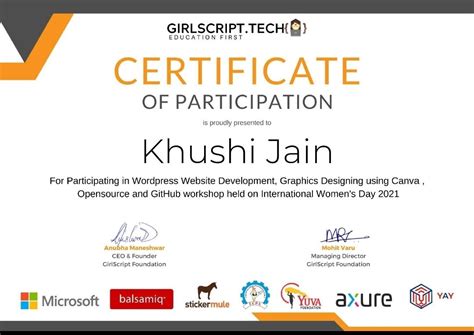 Khushi Jain On Linkedin Girlscriptfoundation Thankyou