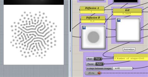 2d Reaction Diffusion To 3d Grasshopper Generative Design Diffuser