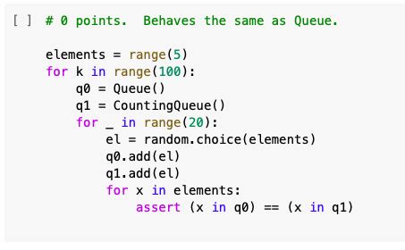 Solved Class CountingQueue Object Def Init Self Chegg