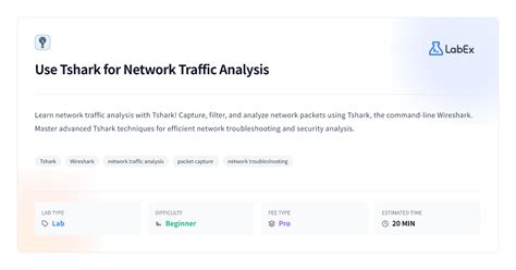 use tshark for network traffic analysis labex
