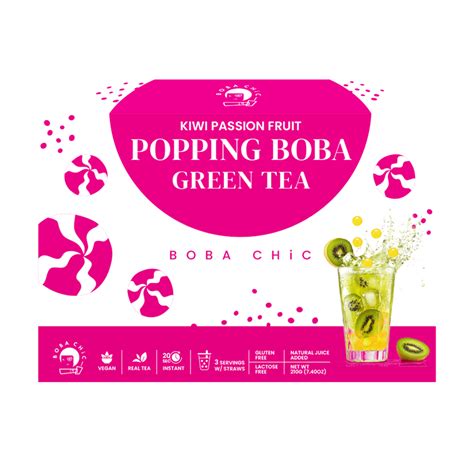 Passion Fruit Nata De Coco Green Tea Boba Chic Taiwan