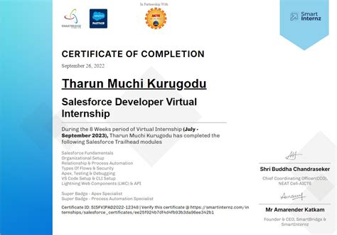 Tharun M K On Linkedin Salesforce Internship Techskills Careergrowth