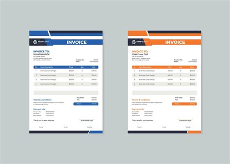 Professional Business Invoice Template Design 33106731 Vector Art At