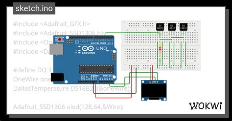 项目3 3读取多个ds18b20温度 Copy Wokwi Esp32 Stm32 Arduino Simulator