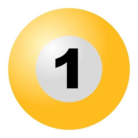 Yellow Billiard Ball No 1 55547632 Vector Art At Vecteezy