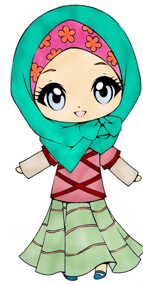 عکس دختر کوچولو با حجاب کارتونی