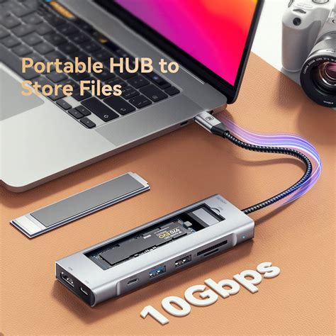 ESSAGER 8 In 1 USB Hub For MacBook Pro MacBook Air