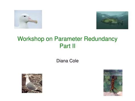 Ppt Parameter Redundancy Workshop Part Ii Models Evolution And