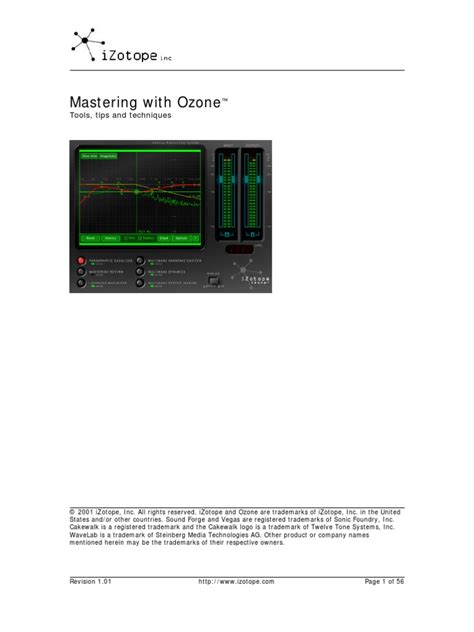 Izotope Ozone Mastering Guide Equalization Audio Sound Recording