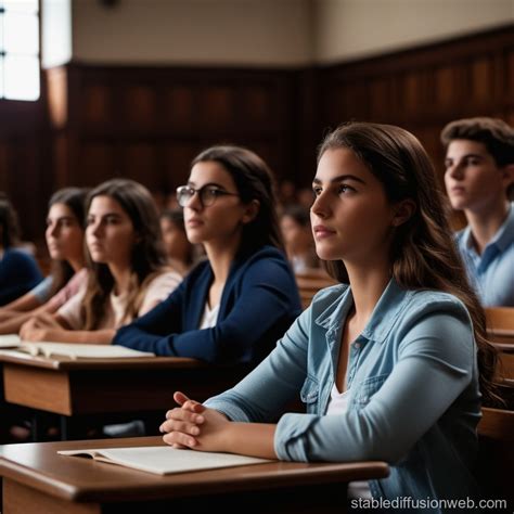 Teacher With Students In Classroom Stable Diffusion Online