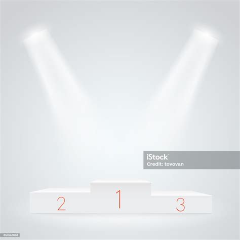 화이트는 스포츠 연단 조명 벡터 이랑입니다 수상 Ceremoty 벡터 템플릿 0명에 대한 스톡 벡터 아트 및 기타 이미지 0명 3차원 형태 강단 Istock