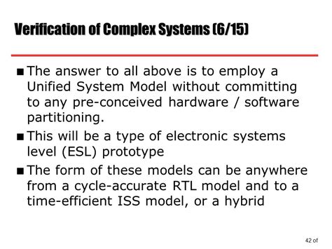verification of high performance embedded systems sisira k amarasinghe