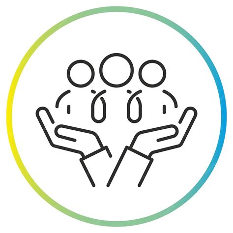 Premium Vector Inclusion Social Equity Icon Help Or Support Employee