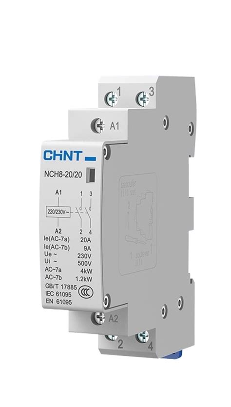 Small Ac Contactor 220v Single Phase Nch8 20 20 Silent Rail Contactor 24v