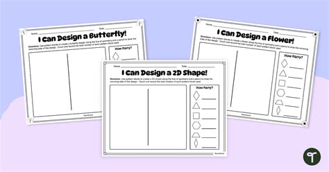 Symmetry Pattern Design Worksheet Teach Starter Worksheets Library