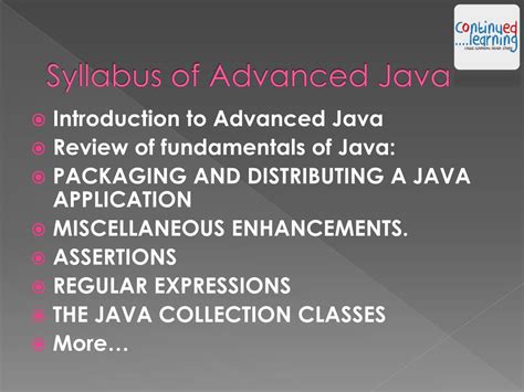 Ppt Learn Core And Advanced Java With Continued Learning Powerpoint Presentation Id7252528