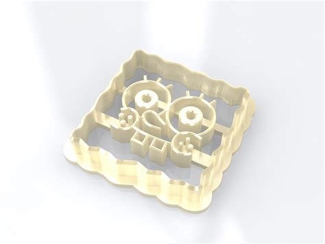 Free 3d File Spongebob Cookie Cutter 🍪・object To Download And To 3d Print・cults