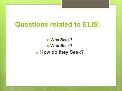 Elis Model Every Life Info Seeking Pptx